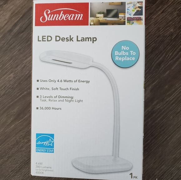 Sunbeam | Accents | Sunbeam Bundle Of 2 White Touch Desk Lamps | Poshmark